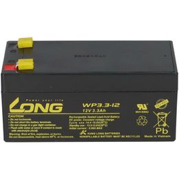 Kunglong - Bleiakku 12V 3,3Ah kompatibel PS3.2-12 QP12-3.5 agm VdS