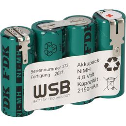 Akku passend Wolf Rasenschere Accu 60 ACCU60 4,8 Volt 2150mAh