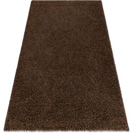 RUGSX Teppich soffi shaggy 5cm braun brown 140x190 cm