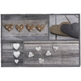 MD-Entree - md Entree Ambiance Eingangsmatte - Teppichmatte - Küchenteppich: 50x75 cm, hearts