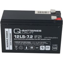 Q-Batteries 12LS-7.2 F2 12V 7,2Ah Blei-Vlies-Akku / AGM VRLA mit VdS