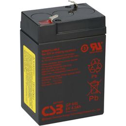 Bleiakku 6V 4,5Ah GP645F1 agm Bleibatterie wartungsfrei - CSB