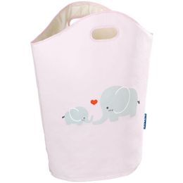 Wäschesammler Kids Elli, Wäschekorb, 24 l, rosa, Rosa, Polyester rosa, Polypropylen beige - rosa - Wenko