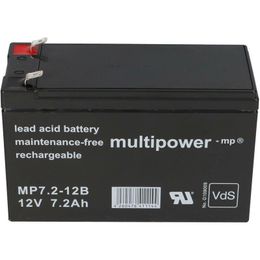 Multipower - blei akku batterie 12V 7,2Ah kompatibel gel 7,0Ah 7Ah für kinderauto lader