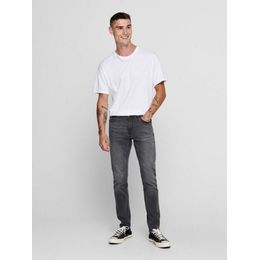 Only & Sons ONLY & SONS Slim-fit-Jeans Skinny Fit Jeans Basic Denim Hose Stoned Washed Pants ONSWARP (1-tlg) 3977 in Grau