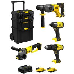 FatMax Kit SVK400 (SFMCH900 + SFMCG400 + SFMCD711 + SFMCF800 + 2 x 2,0 Ah + Ladegerät + Caddy 3in1) - Stanley