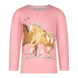 SALT & PEPPER SALT AND PEPPER - Langarm-Shirt HORSE FAMILY in pink, Gr.92/98