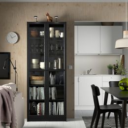 IKEA BILLY / OXBERG Bücherregal mit Vitrinentüren