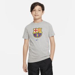 FC Barcelona Crest Nike T-Shirt für ältere Kinder - Grau