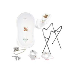 Tega-Baby Babybadewanne 5 Teile SET AB -Wild & Free + Ständer Grau