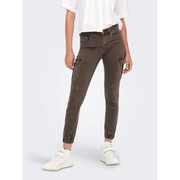 Only Slim-fit-Jeans Cargo Jeans Hose Mid Waist Denim Jogger Pants ONLMISSOURI 4676 in Hellgrau