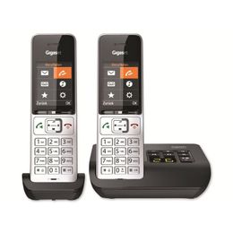 Gigaset Telefon Comfort 500A Duo, silber-schwarz
