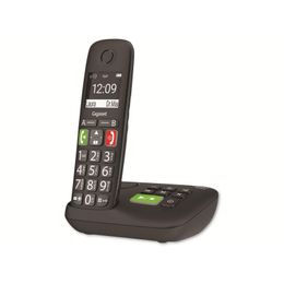 Gigaset Telefon E290A, schwarz, mit Anrufbeantworter