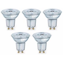 Osram LED-Lampe LED BASE PAR16, GU10, EEK F, 4,3 W, 350 lm, 2700 K, 5 Stk.