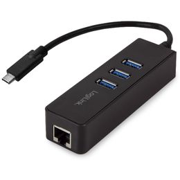 Logilink USB-C Ethernet-Adapter UA0283, USB-Switch, 3-port