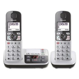 Panasonic DECT-Telefon KX-TGE522GS, Großtasten, Duo, silber