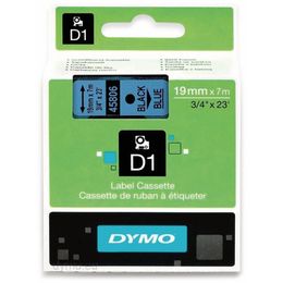 Dymo Beschriftungsband D1 für LabelManager, schwarz auf blau, Standard, 19 mm