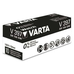 Varta Knopfzelle Silver Oxide, 397 SR59, 1.55V, 10 Stück