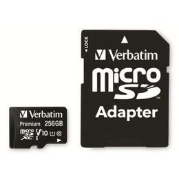Verbatim MicroSDXC Card Premium, 256 GB, Class 10, inkl. Adapter