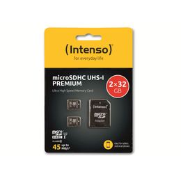 Intenso Micro SDHX-Card 3423482, 2x 32 GB, Class 10