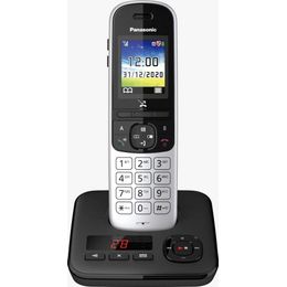 Panasonic KX-TGH720 Schnurloses DECT-Telefon (Mobilteile: 1, mit Anrufbeantworter), schwarz