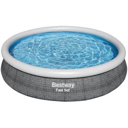 Bestway Quick-Up Pool Fast Set Pool 366x76cm, ØxH: 366x76 cm, grau