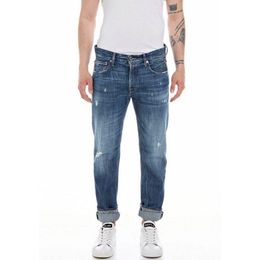 Replay Straight-Jeans Groover, blau