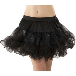 buttinette Soft-Tüll Petticoat für Kinder, schwarz, 3-lagig