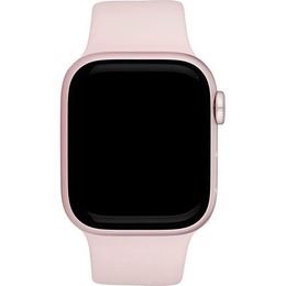 Apple Watch 9 GPS 45mm Rosé Alu Hellrosa Sportarmb. M/L