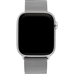 Apple Watch 9 Cell 45mm Edelst. Silber Milanese Loop