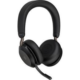 Jabra Evolve2 75 MS Headset BT Over-Ear BLK USB-A +Ladestation