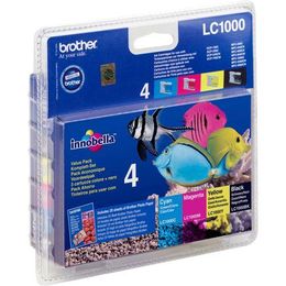 Brother LC-1000 Value Pack BK/C/M/Y