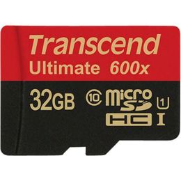 Transcend microSDHC MLC 32GB Class 10 UHS-I 600x + SD-Adapter