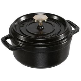 Staub Cocotte 12cm rund schwarz, Gusseisen