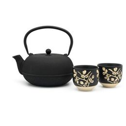 Bredemeijer Teeset Sichuan 1,0l Gusseisen + 2 Porzelanb. 153013