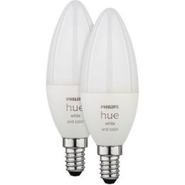 Philips Hue LED Lampe E14 2er Set 470lm White Color Amb.