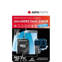Agfaphoto MicroSDXC UHS I 128GB Prof. High Speed U3 V30 A1