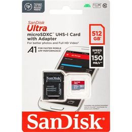 Sandisk Ultra microSDXC A1 512GB 150MB/s Adapt.SDSQUAC-512G-GN6MA