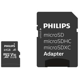 Philips MicroSDXC Card 64GB Class 10 UHS-I U1 incl. Adapter