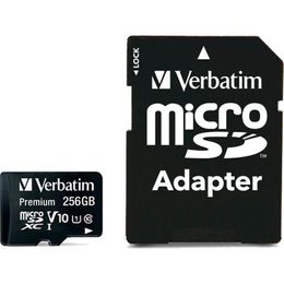 Verbatim microSDXC 256GB Class 10 UHS-I incl Adapt. 44087