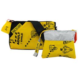 Bag to Life Umhängetasche Follow me Bundle (2-tlg), mit kleinem Etui, aus recyceltem Material, gelb|schwarz