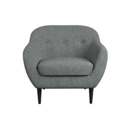 Home Affaire Sessel Roni, Wellenunterfederung für hohen Sitzkomfort, Massivholzfüße, grau