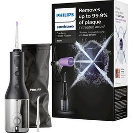 PHILIPS SONICARE Munddusche kabelloser Power Flosser 3000 HX3826, Aufsätze: 2 St., Quad Stream-Technologie, 2 Modi für die Reinigung, 3 Intensitätsstufen, schwarz