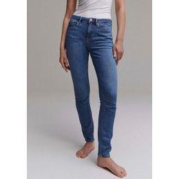 Opus Skinny-fit-Jeans Elma in Used-Waschung, blau