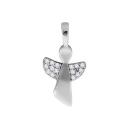 Vivance Kettenanhänger »925/- Sterling Silber rhodiniert Engel Zirkonia weiß« () weiß one-size Edler Anhänger aus 925/- Sterling Silber