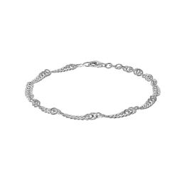 Vivance Armband »925/- Sterling Silber weiss Singapurkette 19 cm« weiß 19cm Schönes Armband aus 925/- Sterling Silber