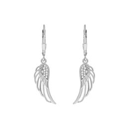 Vivance Paar Ohrhänger »925/- Sterling Silber rhodiniert Zirkonia« weiß + weiß one-size Elegante Ohrhänger aus 925/- Sterling Silber