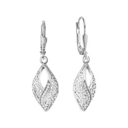 Vivance Paar Ohrhänger »925-Sterling Silber rhodiniert Zirkonia« weiß + weiß one-size Elegante Ohrhänger aus 925/- Sterling Silber rhod