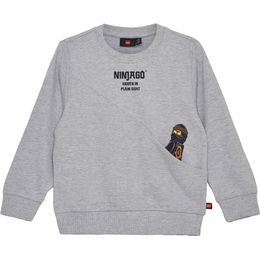 Lego Wear LEGO® wear Sweatshirt, Ninjago-Motiv, meliert, für Kinder, grau, 128