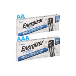 Energizer 20x Energizer Lithium Batterie SET 10x AA Mignon + 10x AAA Micro Batterie